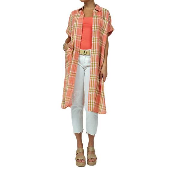 Uncle Frank | Sweaters | New Uncle Frank Gauzee Plaid Shacket In ...